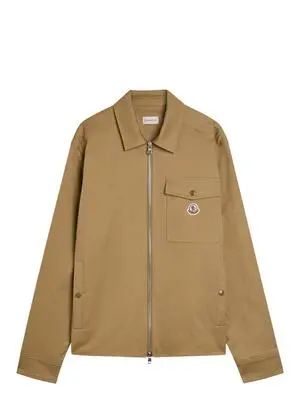 Moncler Logo Stretch-cotton Overshirt - Sand