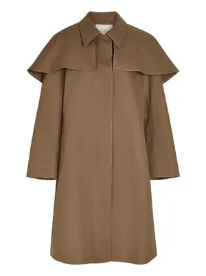Studio Nicholson Detachable-cape Cotton Parka - Brown