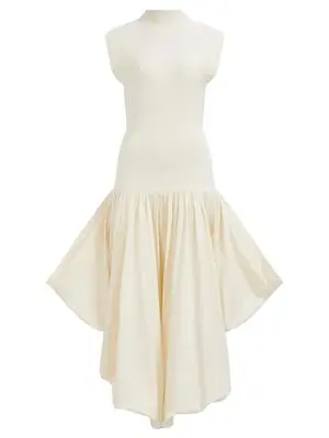 Aje Venetia Knit Midi Dress - Ivory