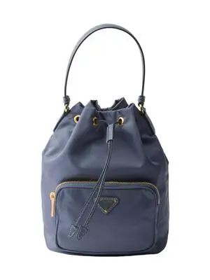 Prada Duet Re-nylon Bucket Bag - Blue