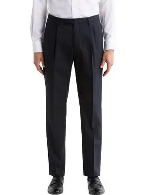 Boglioli Relaxed Pleated Trousers - Navy