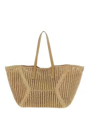 Brunello Cucinelli Woven Raffia Tote Bag - Neutrals