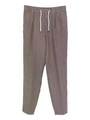Brunello Cucinelli Drawstring-fastening Pleated Trousers - C6046 Hazelnut