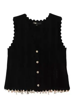 MAJE V-Neck Embellished Cardigan