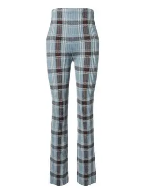 Acne Studios Checked Wool-blend Slim Pants - Blue