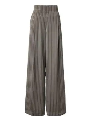 Dries Van Noten Striped Wide-leg Pants - Grey