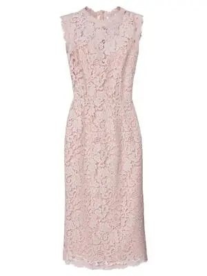 Dolce & Gabbana Cotton-blend Lace Cocktail Dress - Pink