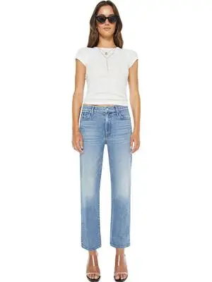 MOTHER MOTHER The Kick It Ankle Birds Gone Wild Jeans Light Blue