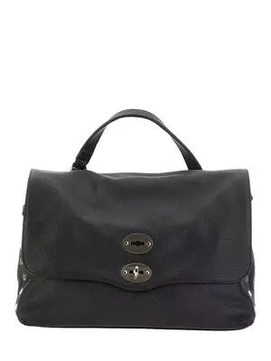 ZANELLATO Medium Postina Daily Studded Leather Tote - Black