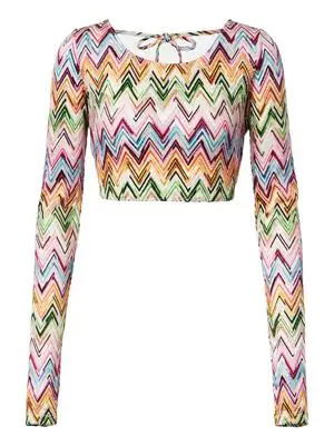 Missoni Zigzag Knit Crop Top - Multicoloured