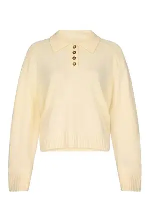 Loulou De Saison Homere Lds Polo Sweater - Yellow