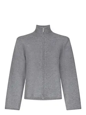 Loulou De Saison Gabi Zipped Cashmere Cardigan - Grey