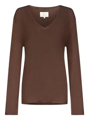 Loulou De Saison Saya V-neck Sweater - Brown