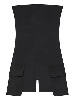 COURRÃ¨GES Courrèges Technical Jersey Bustier Overall - Black