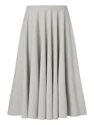 Norma Kamali Cotton-blend Midi Skirt - Grey
