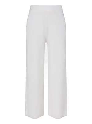 Jardin Des Orangers Virgin Wool Wide-leg Pants - White