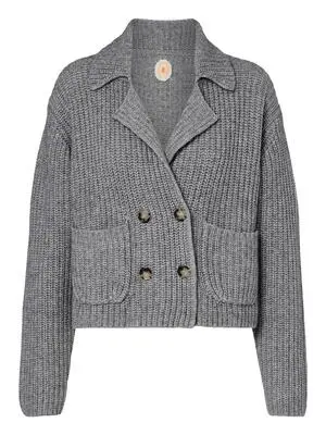 Jardin Des Orangers Cotton And Cashmere Double-breasted Cardigan - Grey