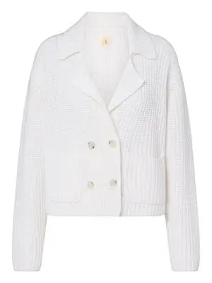 Jardin Des Orangers Cotton And Cashmere Double-breasted Cardigan - White