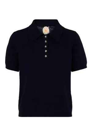 Jardin Des Orangers Cotton And Cashmere Polo Shirt - Blue