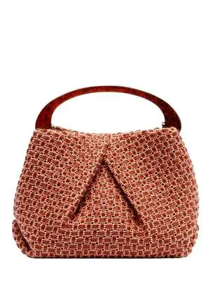 Dries Van Noten Woven Raffia-effect Top-handle Bag - Multicoloured