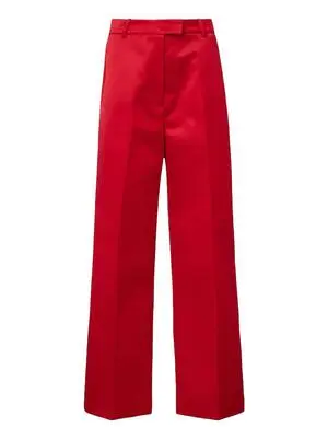 THE FRANKIE SHOP Brickell Wide-leg Satin Pants - Red