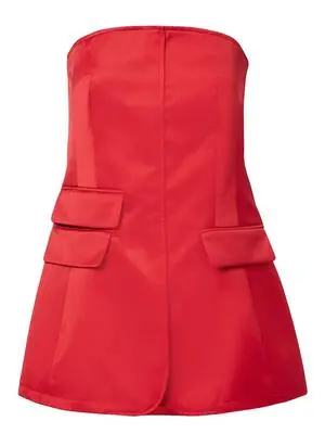 THE FRANKIE SHOP Luma Satin Top - Red