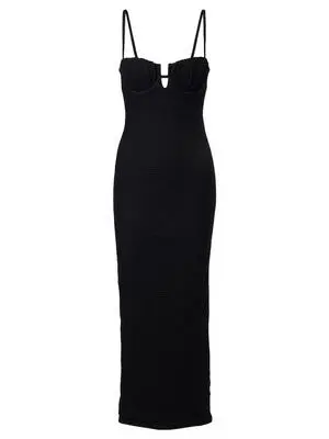 MONTCE Petal Maxi Dress - Black