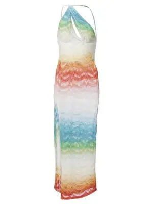 Missoni Asymmetric Lamé Maxi Dress - Multicoloured