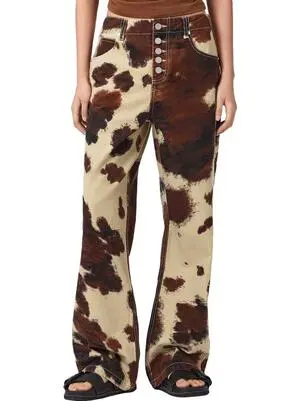 ALLSAINTS Tay Carpenter Jeans - Cow Print