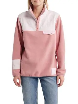 HAPPY CAMP3R Ditsy Daisy Henley Pullover - Mauve