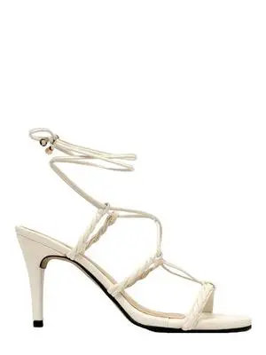 ALTA Sussana High Heel Leather Sandals - Off White