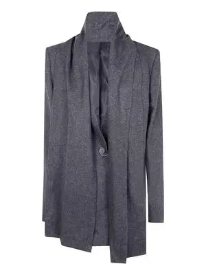 TOTEME Viscose Wool Scarf Blazer - Gray