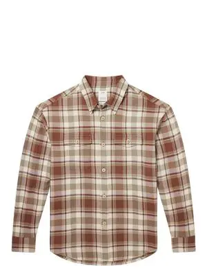 Visvim Lumber Checked Wool And Linen-blend Twill Shirt - Brown