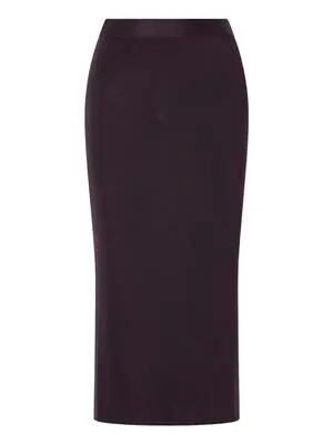 Veronica De Piante Caterina Silk Midi Skirt - Purple