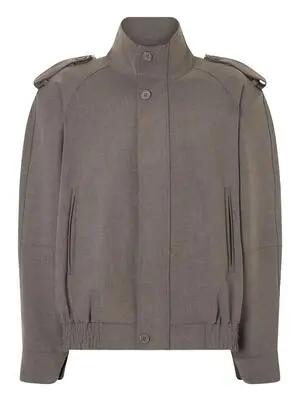 THE FRANKIE SHOP Kelly Woven Jacket Taupe