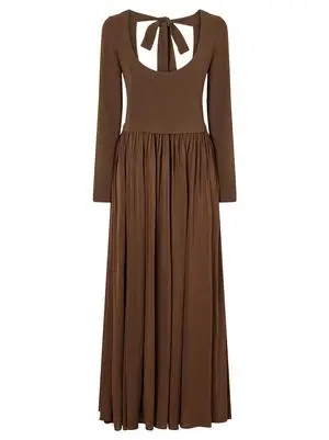 Polo Ralph Lauren Stretch-jersey Maxi Dress - Brown