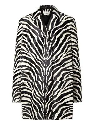 Khaite Lorel Zebra-print Calf Hair Coat - Animal Print