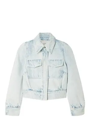 Dries Van Noten Cropped Denim Jacket - Blue