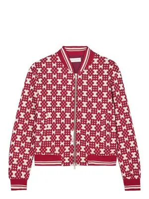 Dries Van Noten Jacquard-knit Track Jacket - Red