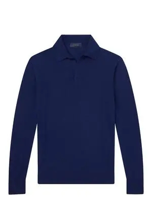Sease Lasca Virgin Wool Polo Shirt - Blue