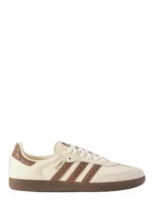 ADIDAS ORIGINALS Samba Og Suede-trimmed Leather Sneakers - Cream