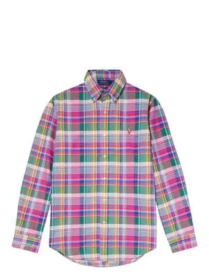 Polo Ralph Lauren Logo-embroidered Checked Cotton-flannel Shirt - Multi