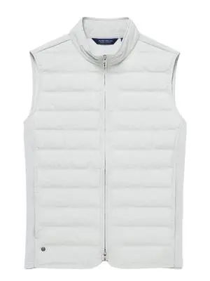 Peter Millar Winsome Hybrid Quilted Gilet - Gray
