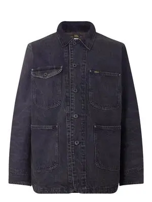 Ralph Lauren Corduroy-trimmed Denim Chore Jacket - Black