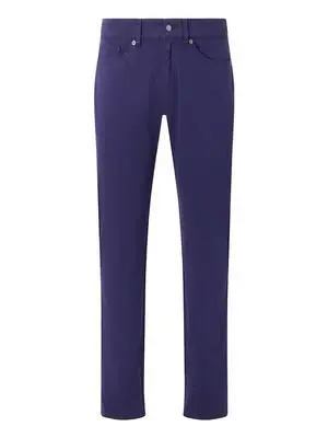Peter Millar Crown Straight-leg Cotton-canvas Trousers - Blue