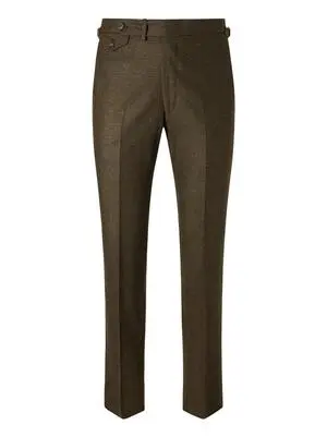 J. MUESER Waverly Straight-leg Virgin Wool Suit Trousers - Green