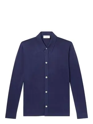 LARDINI Silk Shirt - Blue