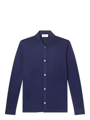 LARDINI Lardini - Silk Shirt - Men - Blue - M Navy