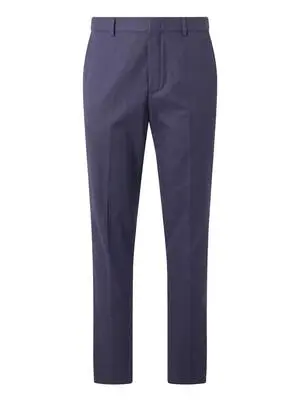 Loro Piana Jarno Slim-fit Straight-leg Cotton-twill Trousers - Blue
