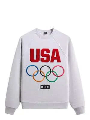 Kith For Team Usa Raglan Nelson Crewneck - Grey